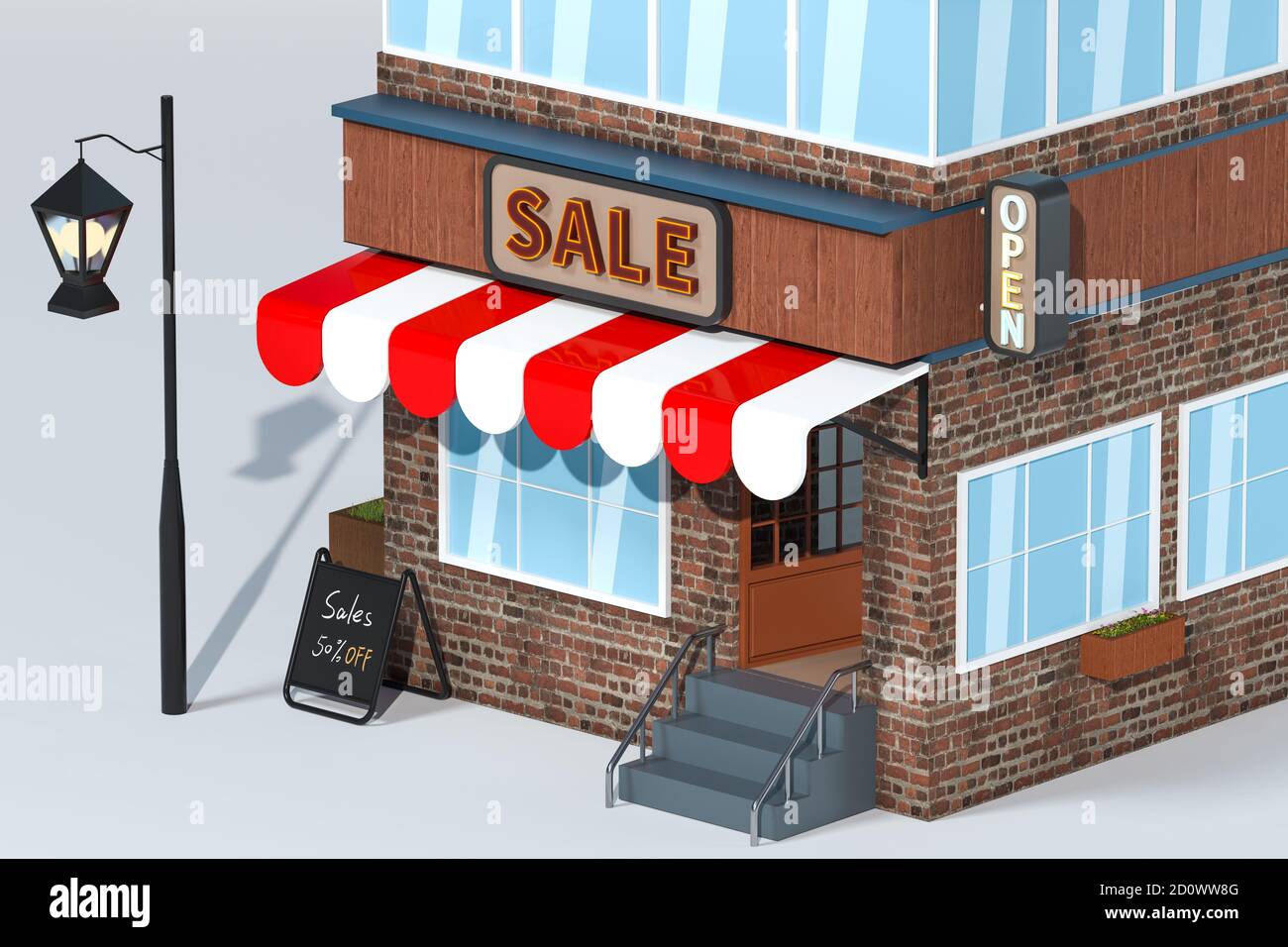 Cartoon Store Building