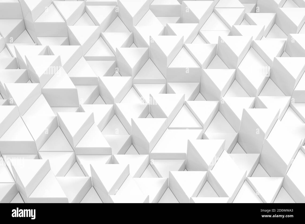 Repeating triangle cubes background, 3d rendering. Computer digital ...
