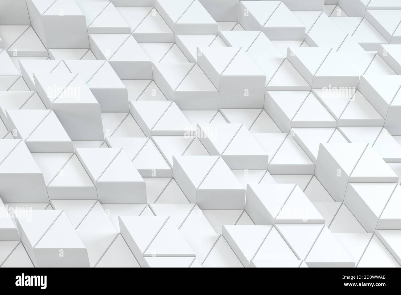 Repeating triangle cubes background, 3d rendering. Computer digital ...