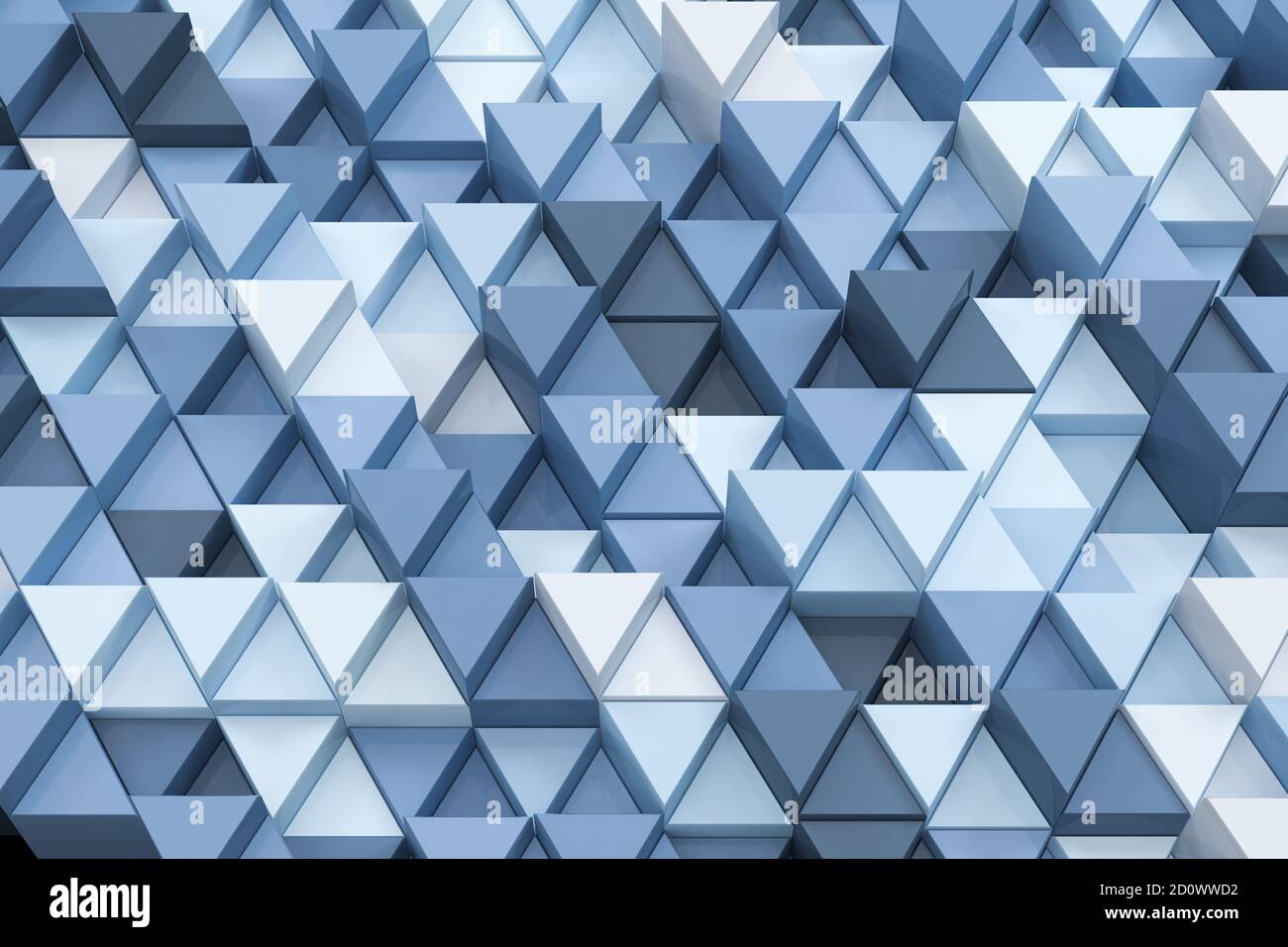 Repeating triangle cubes background, 3d rendering. Computer digital ...