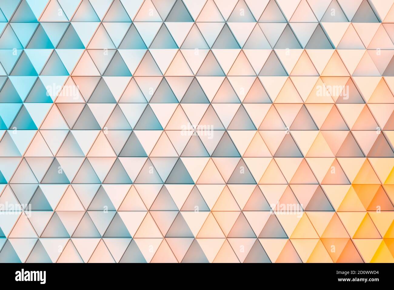 Repeating triangle cubes background, 3d rendering. Computer digital ...
