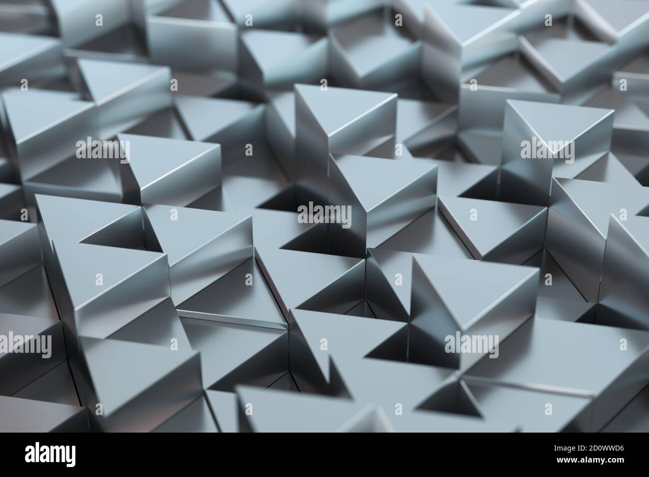 Repeating triangle cubes background, 3d rendering. Computer digital ...