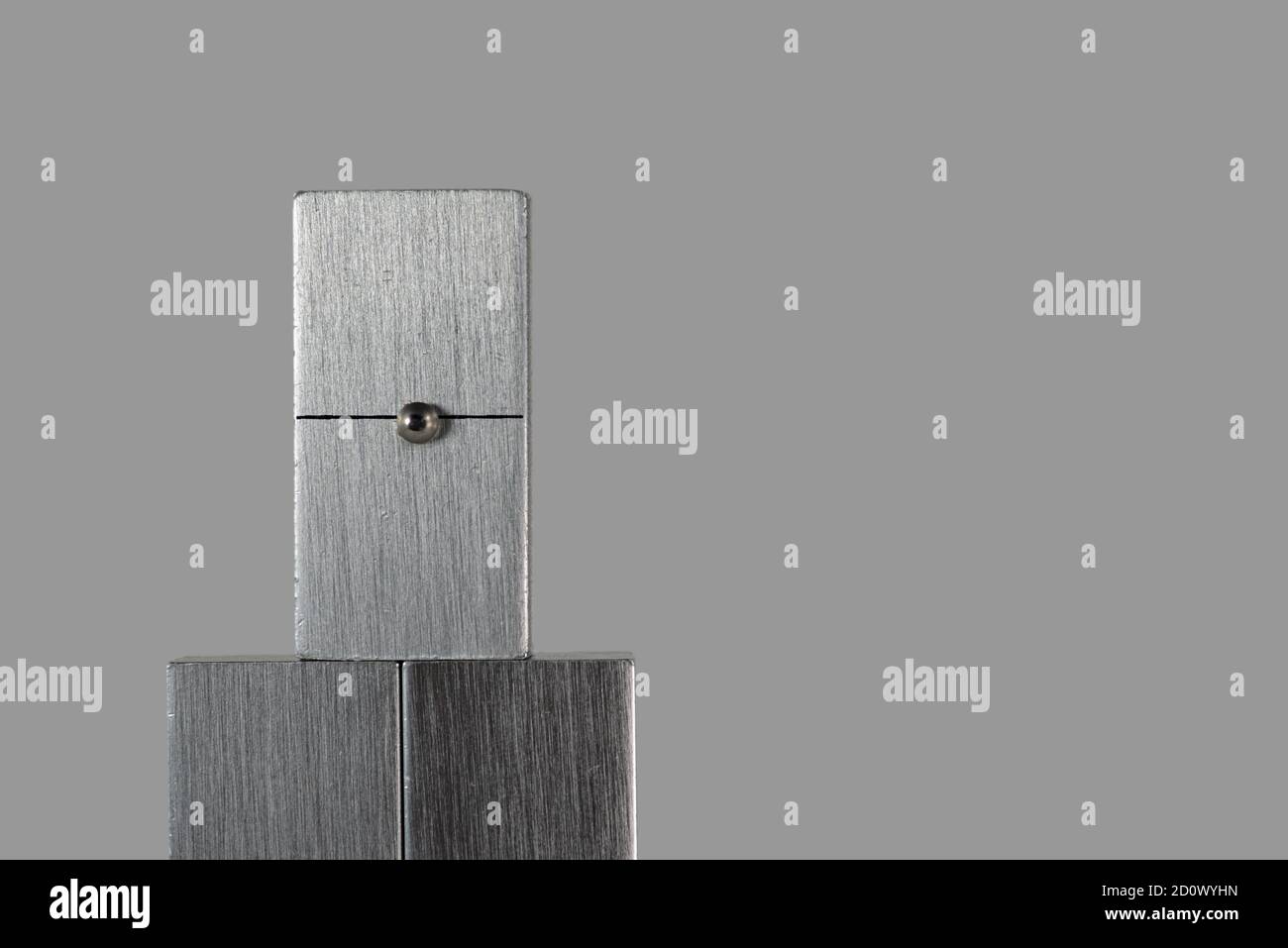 Double zero metallic domino tile Stock Photo - Alamy