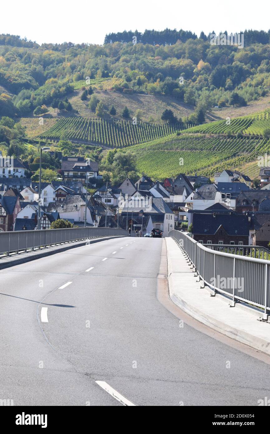 Mosel bridge Reil Stock Photo - Alamy