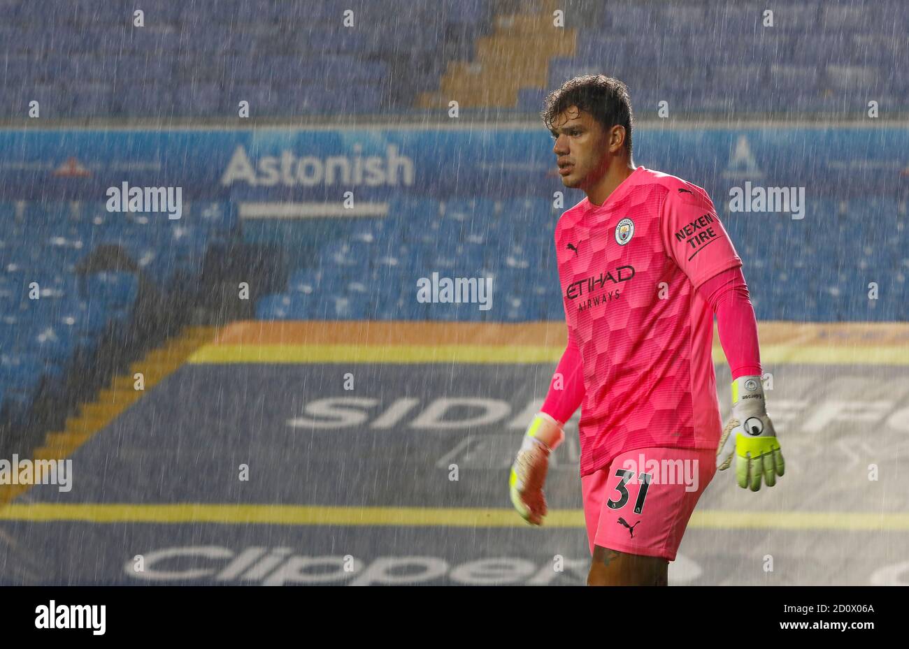 Manchester City goalkeeper Ederson during the Premier League match at ...