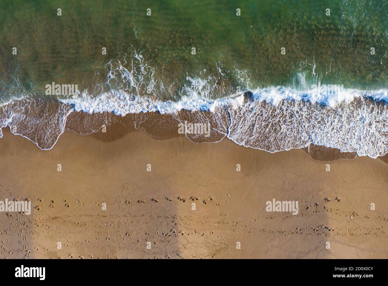 Aerial view of Kino or Kino Bay, Sonora, Mex in the Gulf of California ...