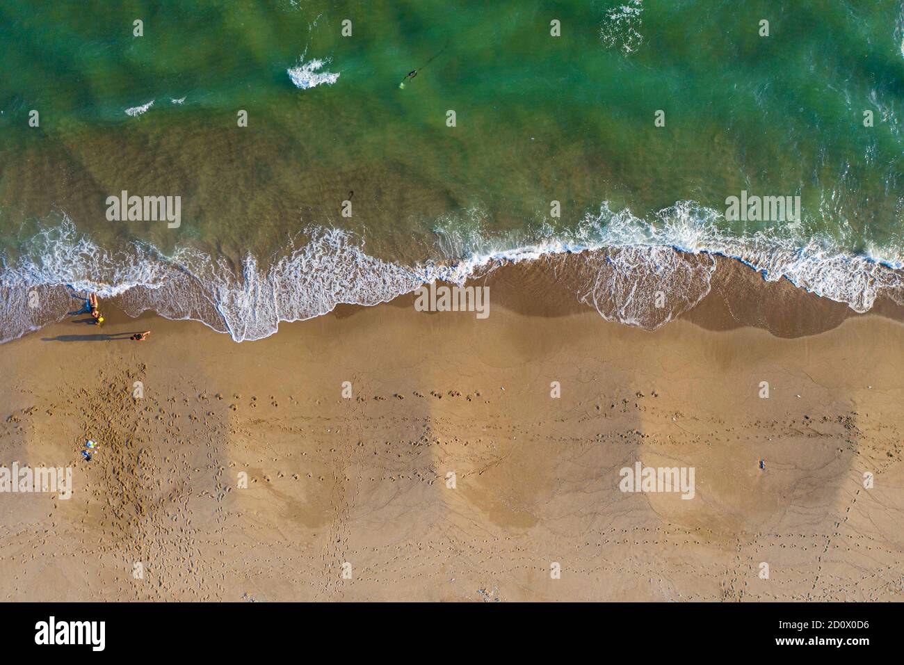 Aerial view of Kino or Kino Bay, Sonora, Mex in the Gulf of California ...
