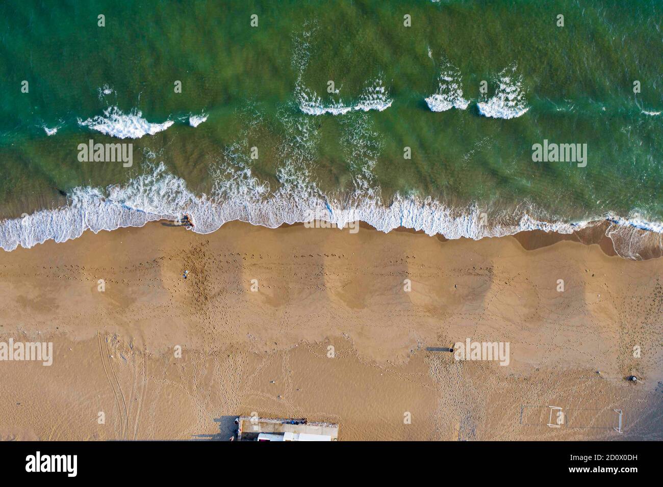 Aerial view of Kino or Kino Bay, Sonora, Mex in the Gulf of California ...