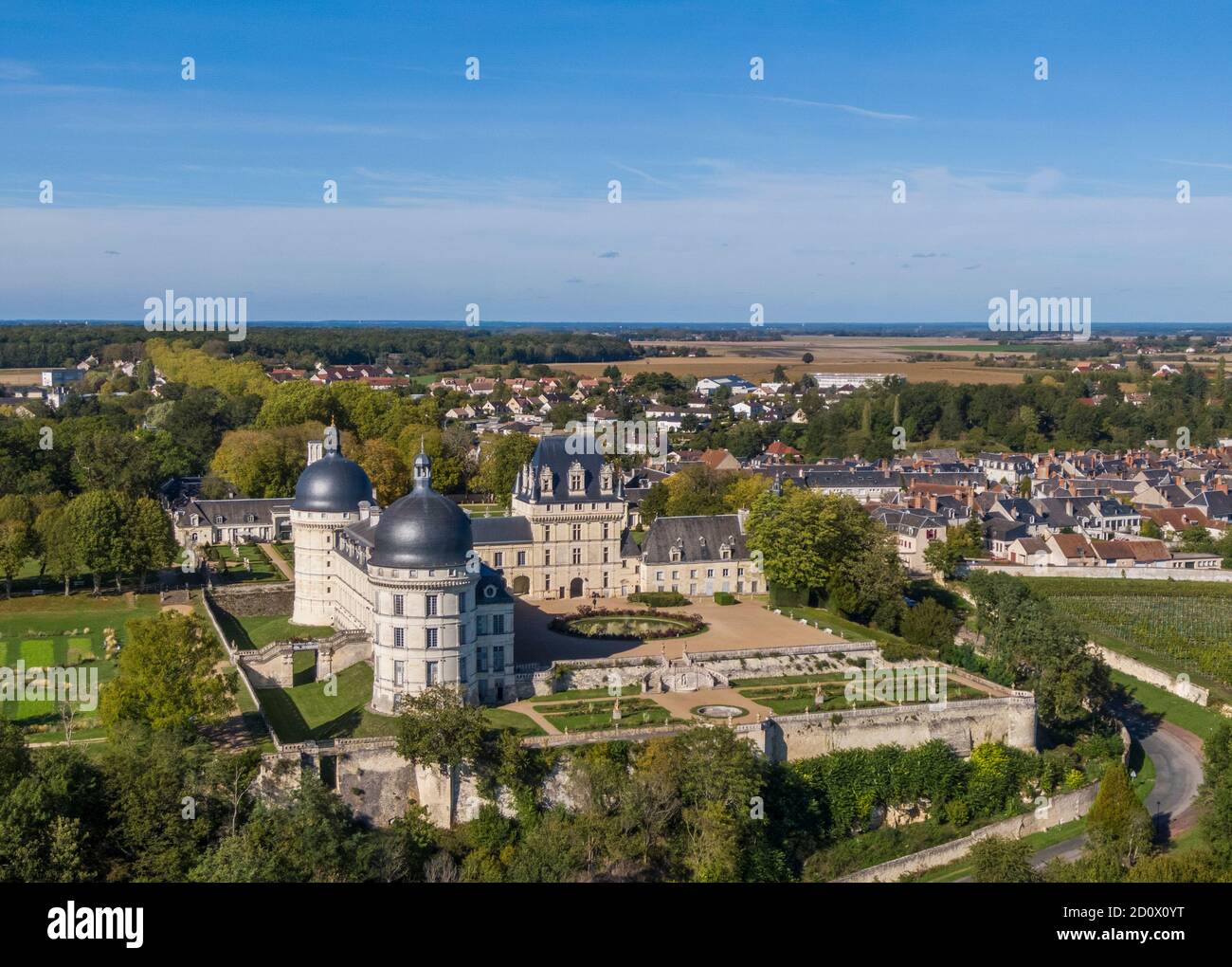 Aerial view of Chateau de Valencay, Loire Valley, France Stock Photo ...