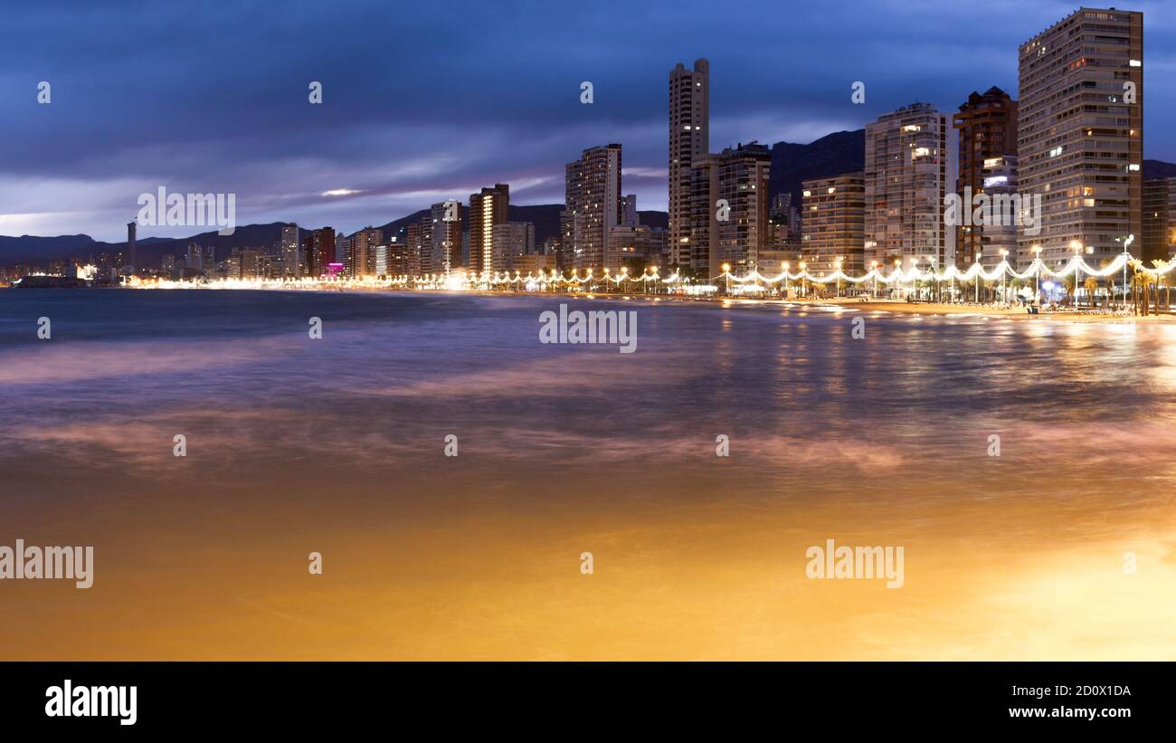 Benidorm night hi-res stock photography and images - Alamy