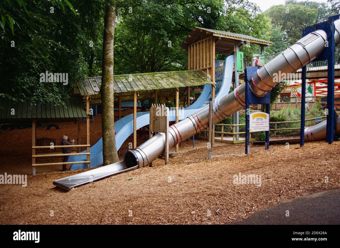 Adventure playground at the Woodlands Family Theme Park, Totnes, Devon ...