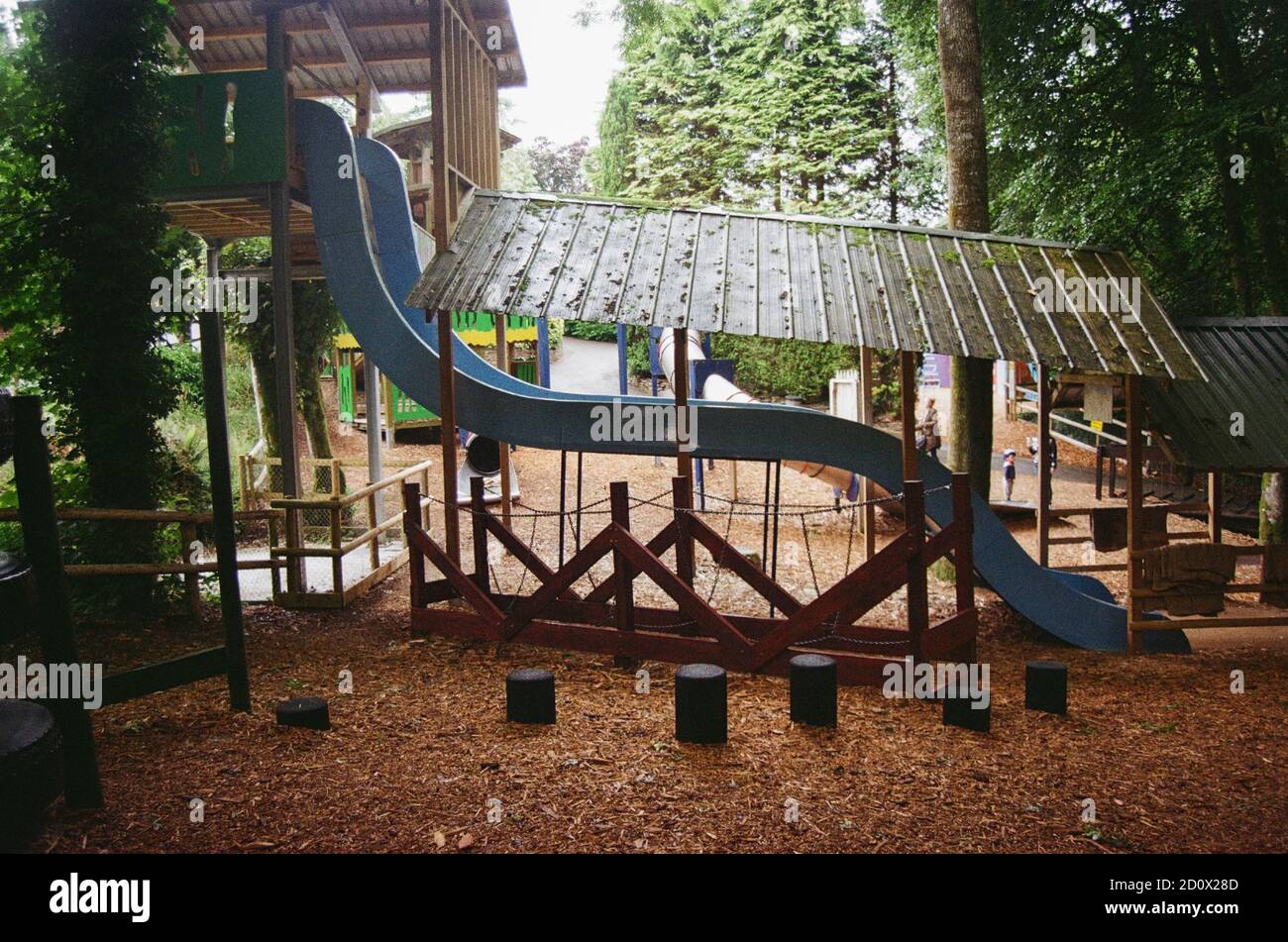 Adventure playground at the Woodlands Family Theme Park, Totnes, Devon ...