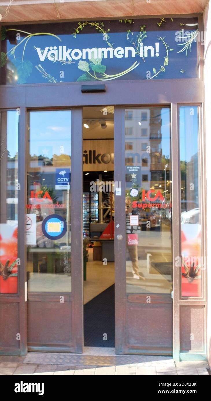 ICA supermarket in Stockholm. ICA is a swedish grocery store that sells ...