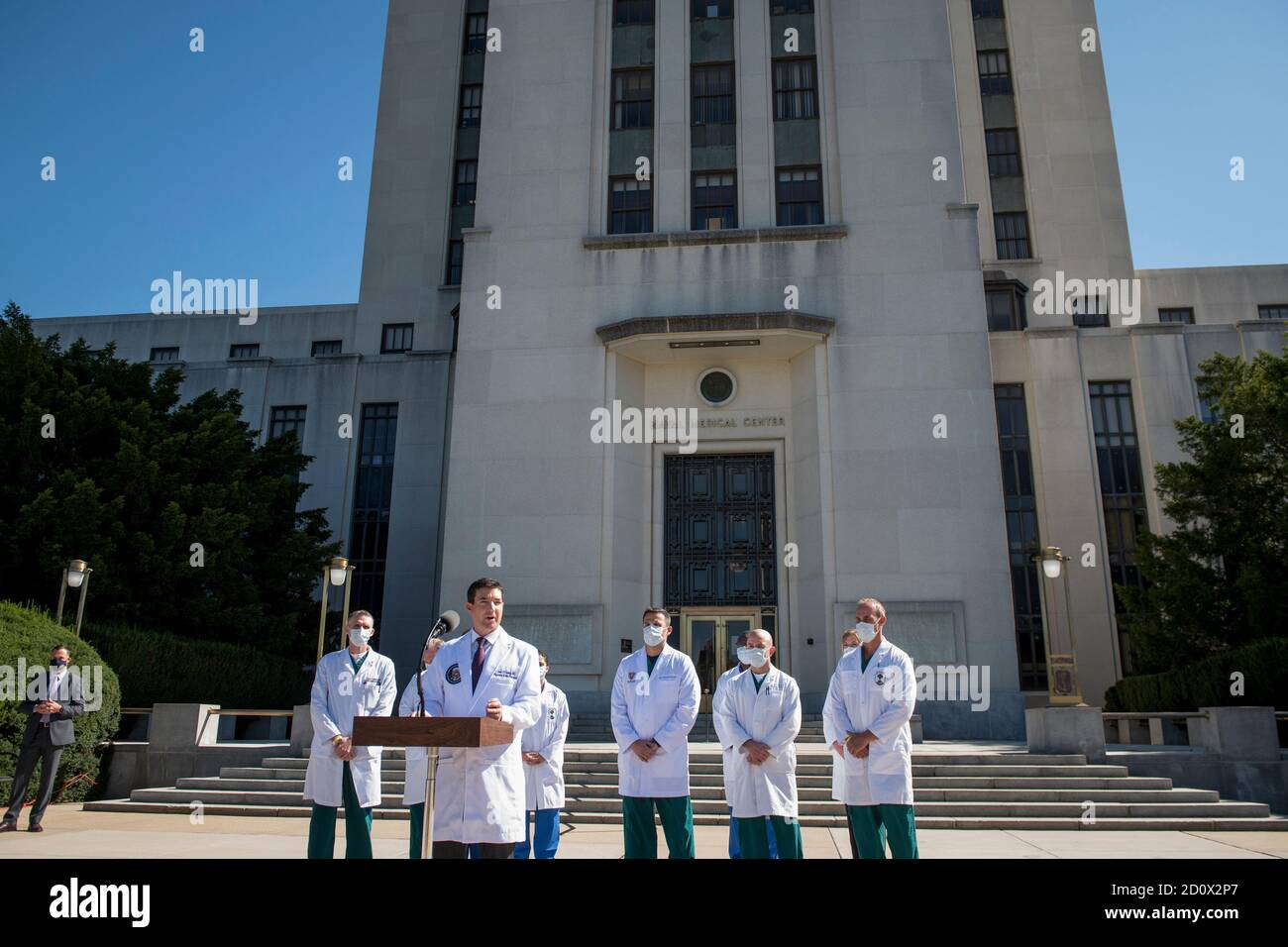 CDR Sean P. Conley, MD, Physician to the President, is joined by a team ...