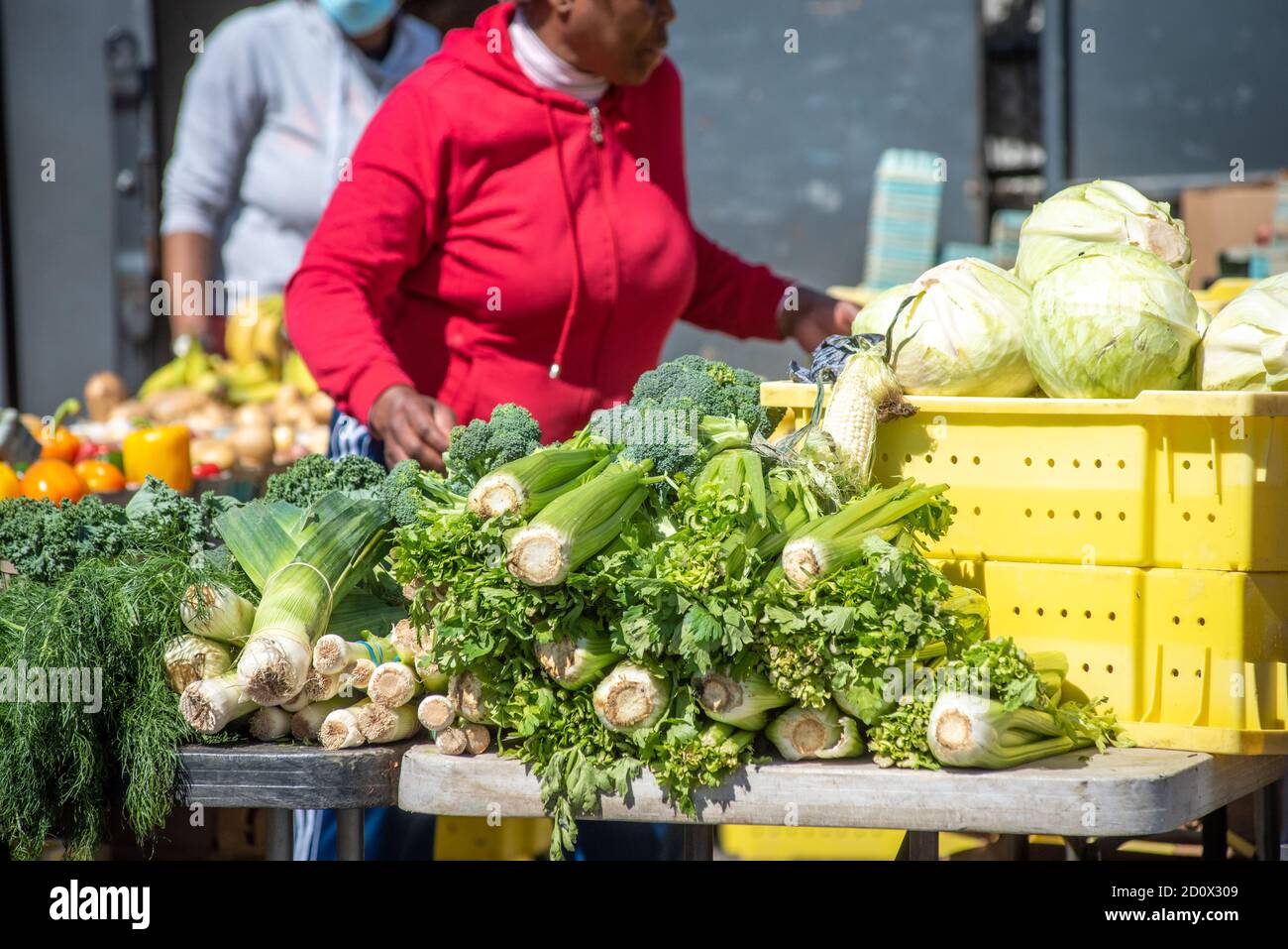 Fresh produce at the Waverly Market, Baltimore, Maryland Stock Photo ...