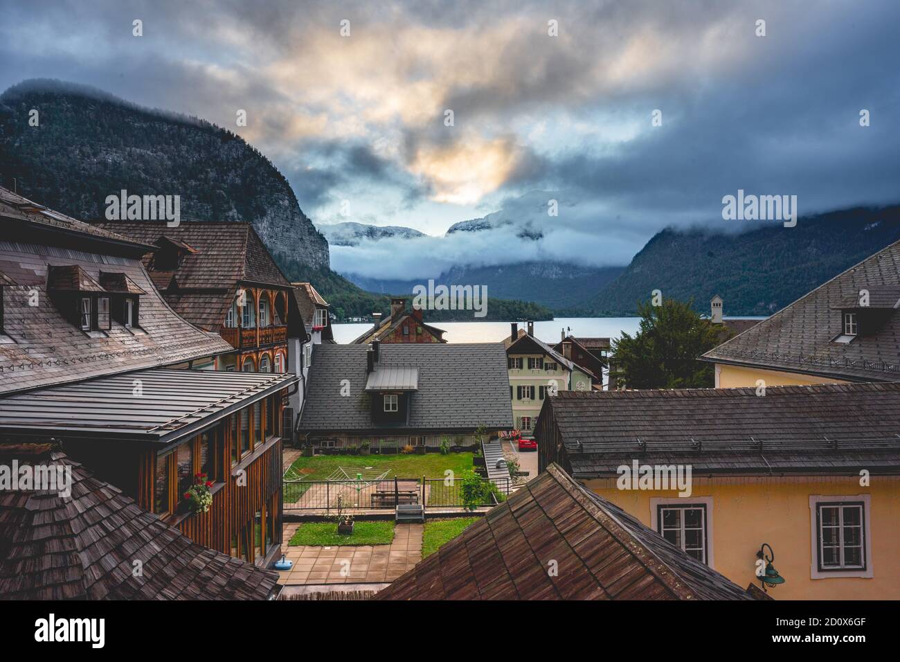 Beautiful city on by the lake, Hallstatt Austria 26 September 2020 ...