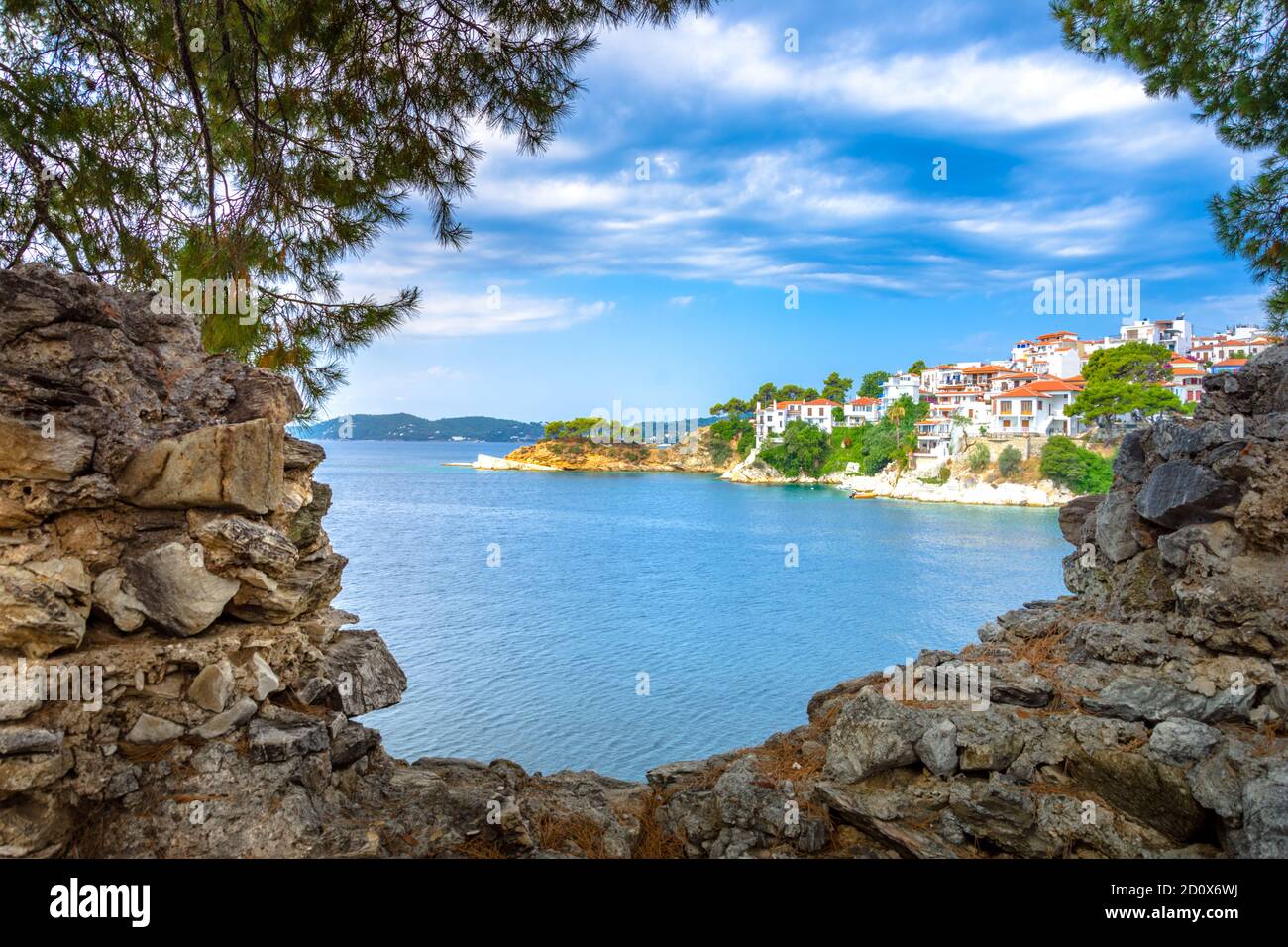 Skiathos old harbour hi-res stock photography and images - Alamy