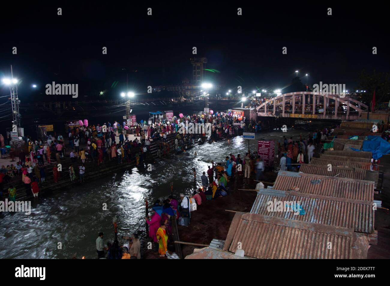 Haridwar night view hi-res stock photography and images - Alamy