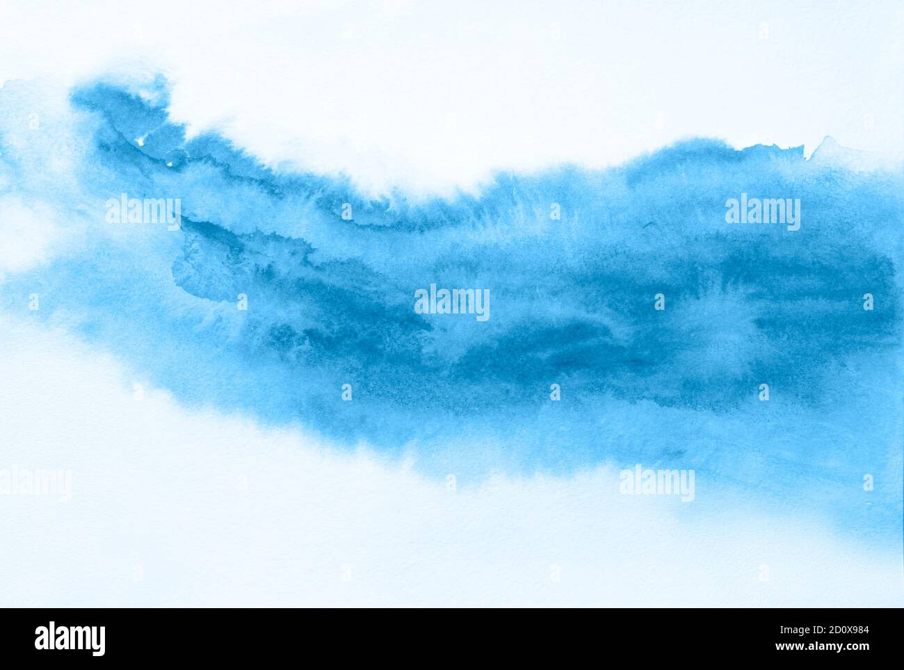 Photography on the theme of the trend color 2020. Bright blue smear of ...