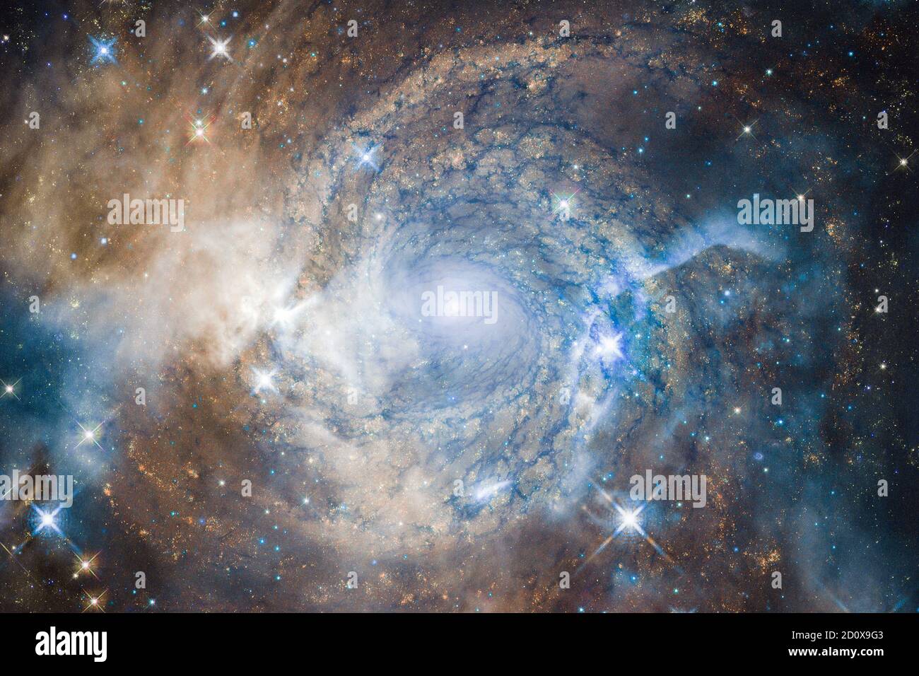 Endless universe with stars and galaxies in outer space. Cosmos art ...