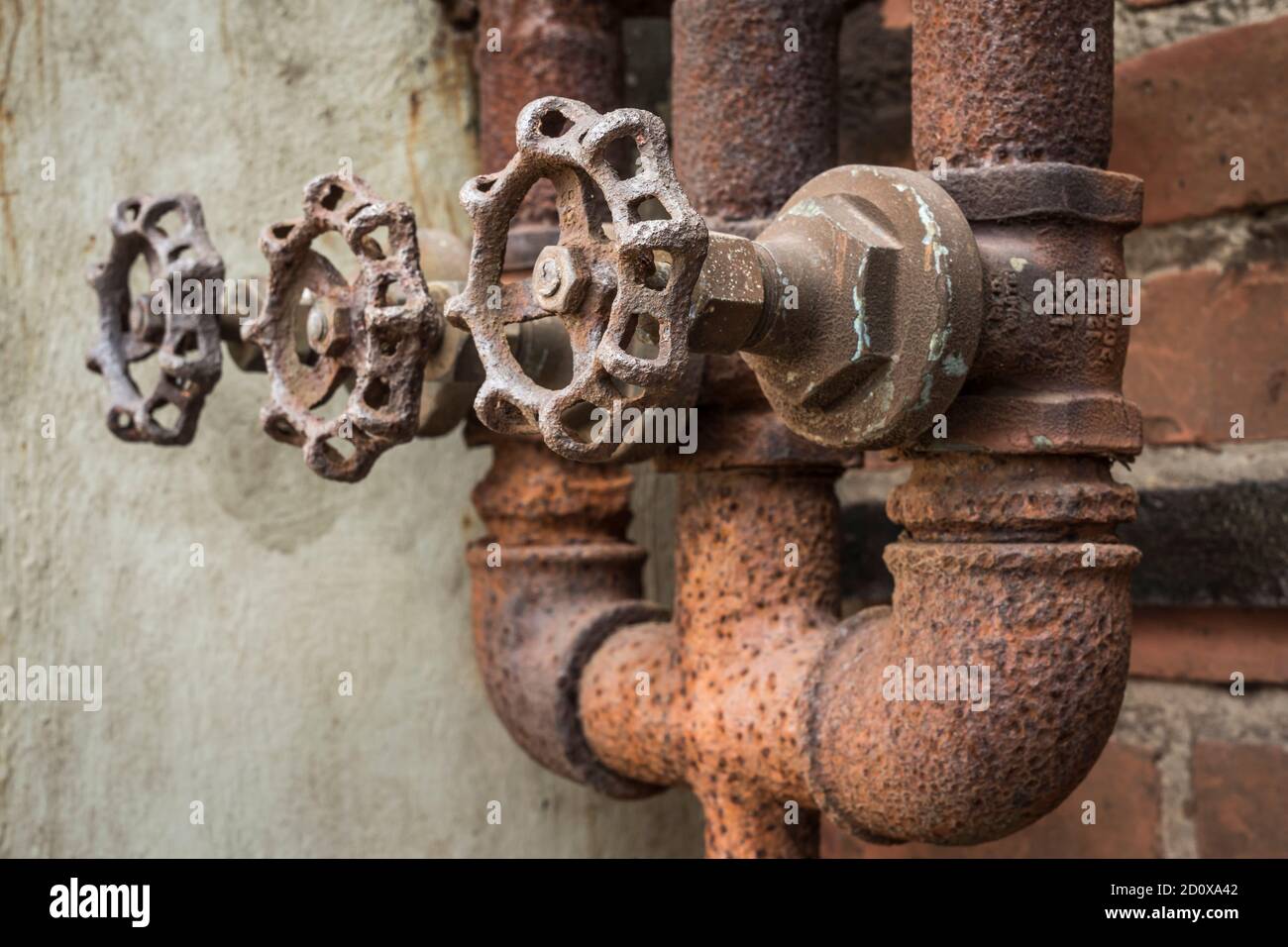 water supply in an old industrial facility Stock Photo - Alamy