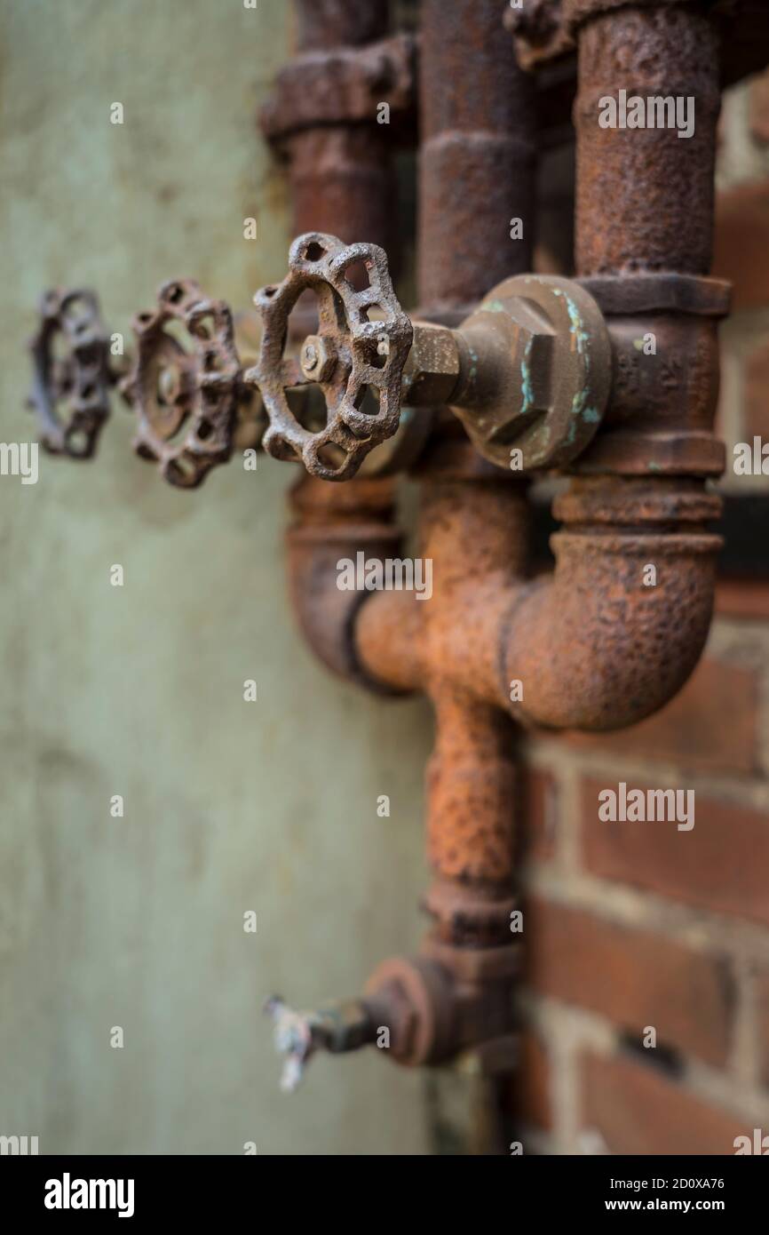 water supply in an old industrial facility Stock Photo - Alamy