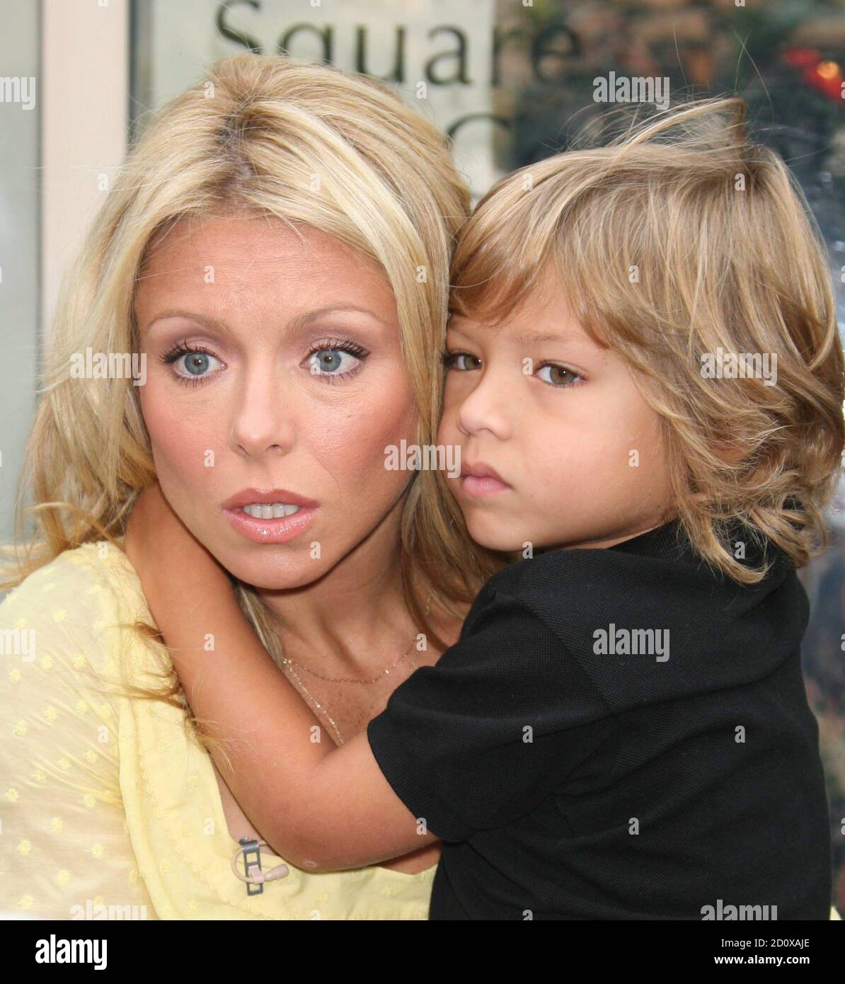 Kelly Ripa with son Joaquin Consuelos filming a segment with a life ...