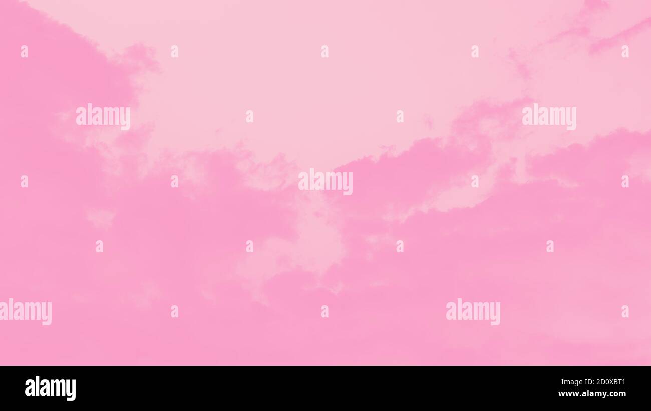 Abstract pastel pink soft color sky background with clouds, panorama ...