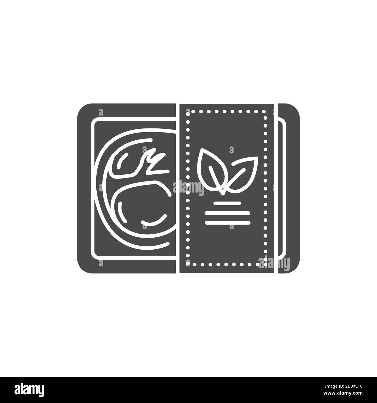 Plant-based meat in packaging black glyph icon. Packaged meat made from ...