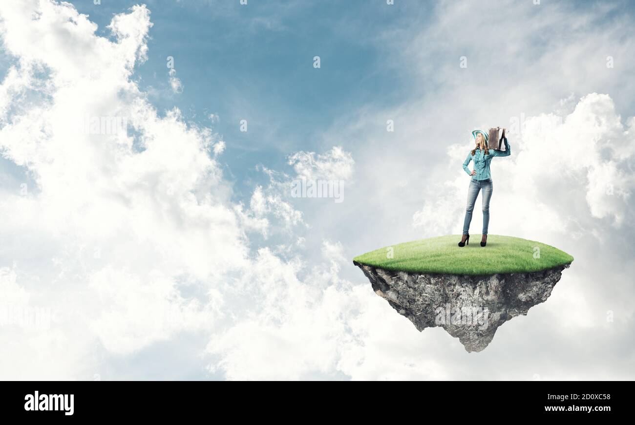 Pretty traveler girl Stock Photo - Alamy