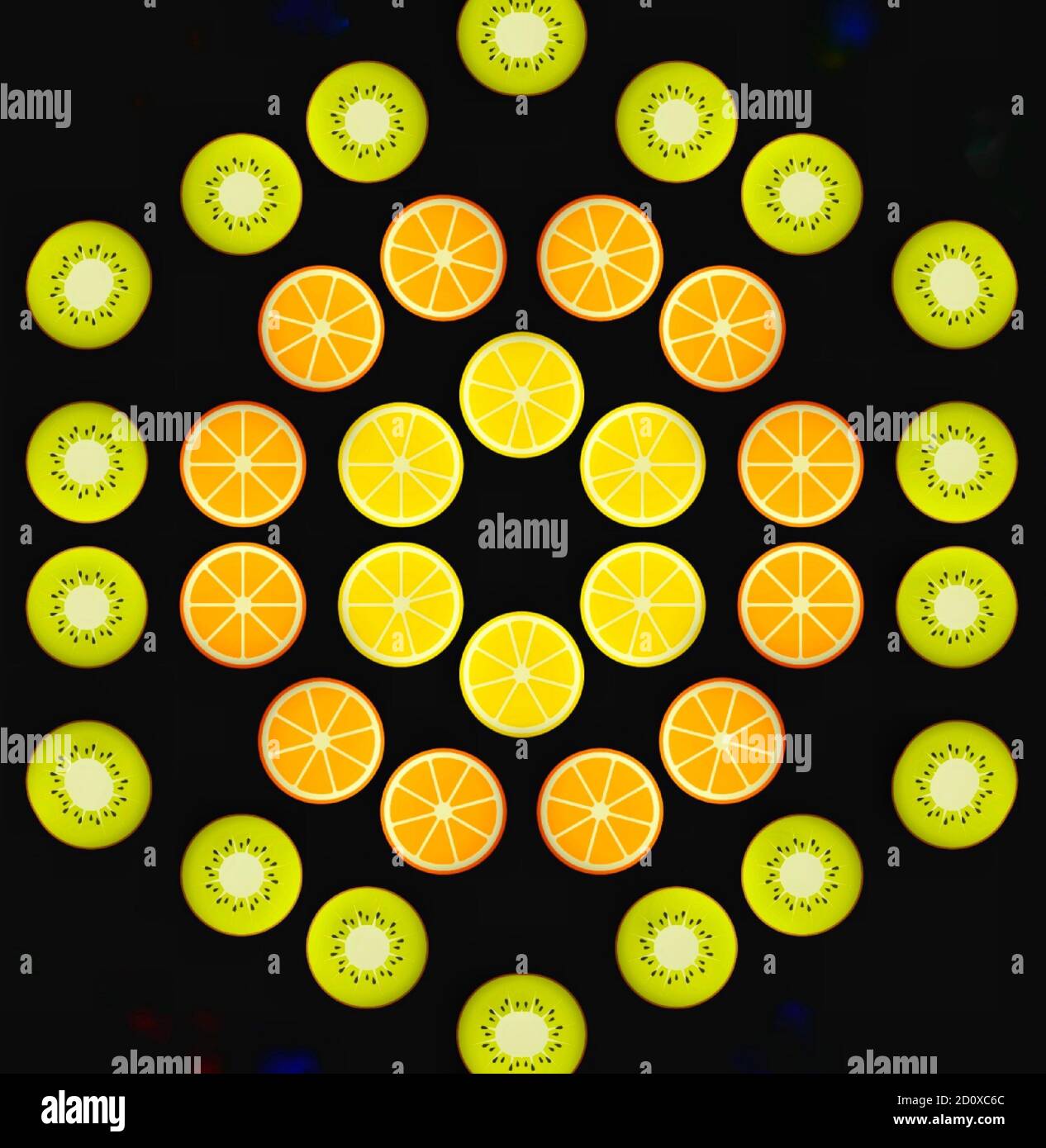 Natural background with citric fruits in seamless pattern Stock Photo ...