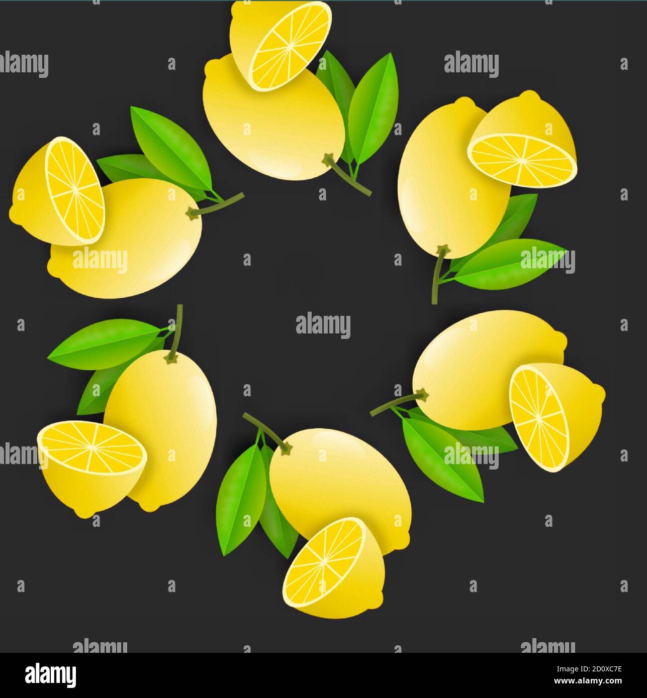 Natural background with citric fruits in seamless pattern Stock Photo ...