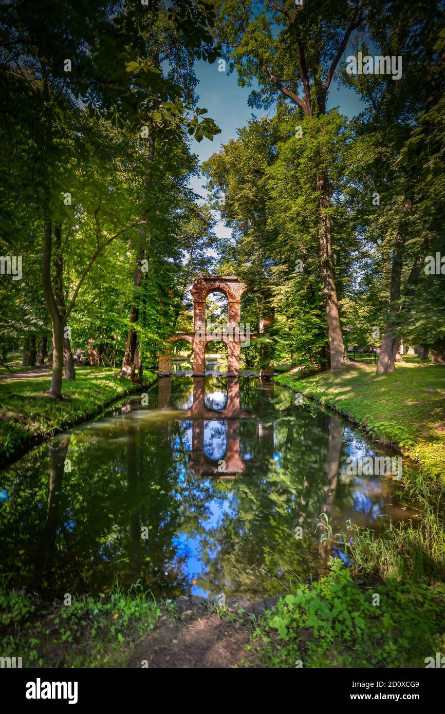 Romantic park in Arkadia village, Poland Stock Photo - Alamy