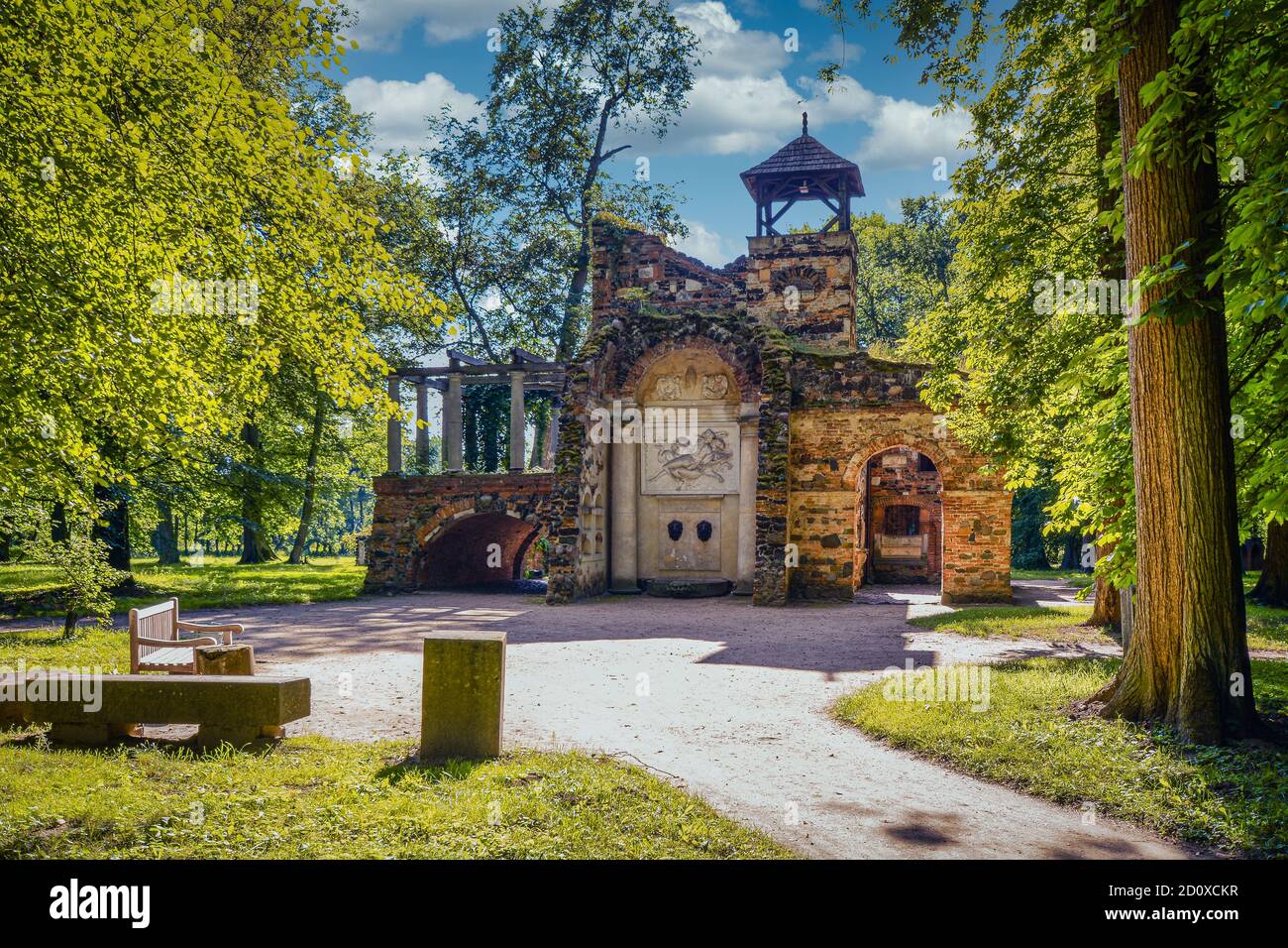 Romantic park in Arkadia village, Poland Stock Photo - Alamy