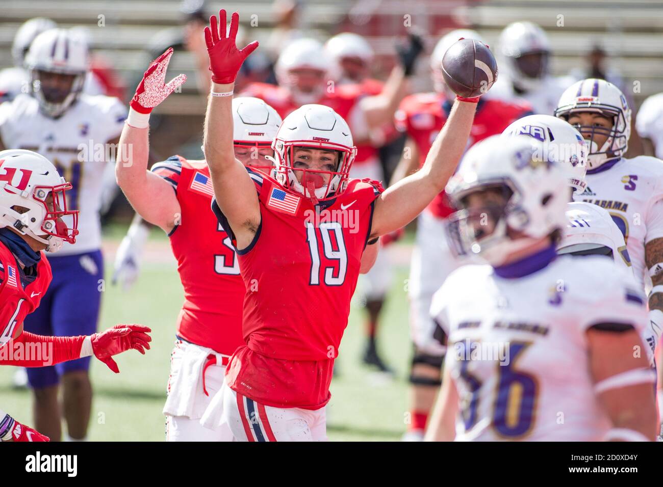 Williams Stadium Lynchburg, VA, USA. 3rd Oct, 2020. Liberty Flames wide ...
