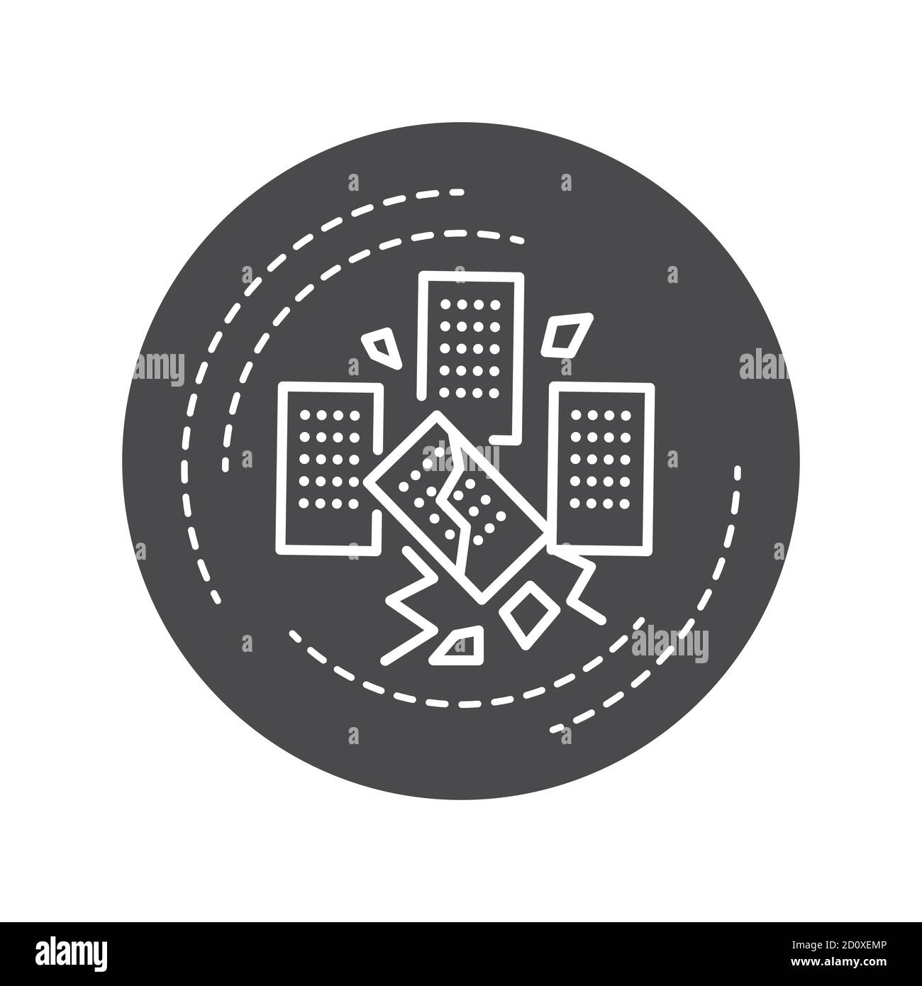 Landslide black glyph icon. Defined as the movement of a mass of rock ...