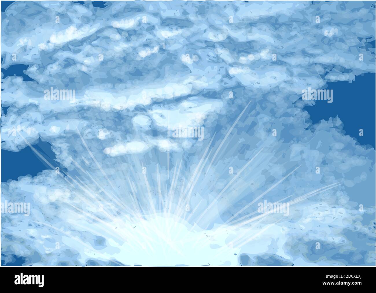 Sky clouds cumulus Stock Vector Images - Alamy