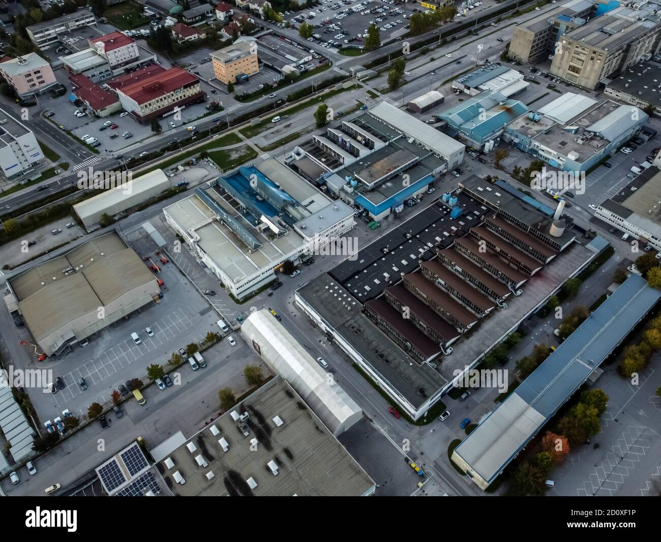 Aerial view industrial zone hi-res stock photography and images - Alamy