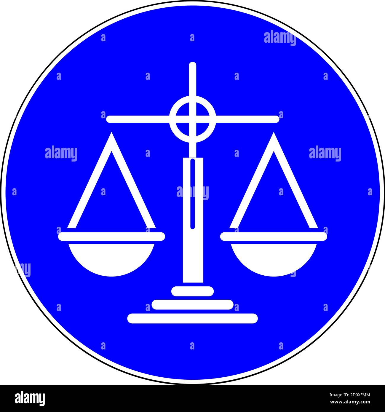 Justice allowed blue sign Stock Photo - Alamy