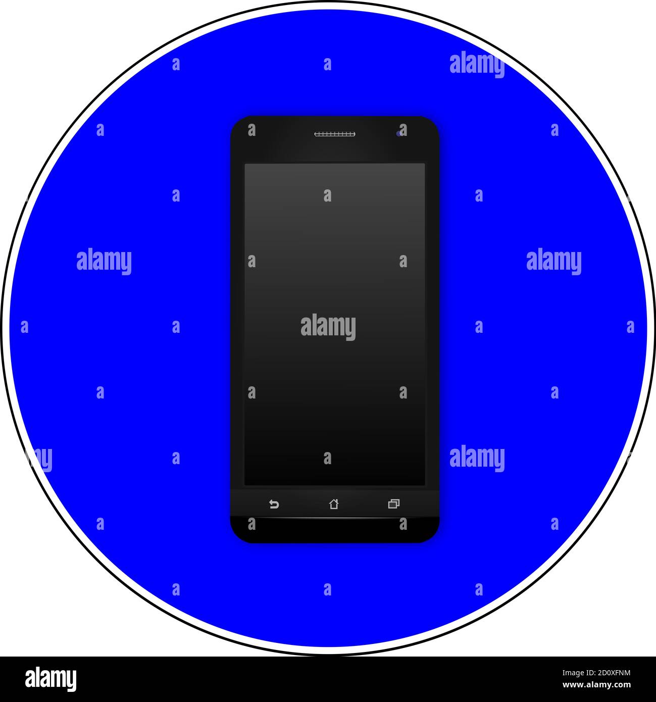 Smartphones allowed blue sign Stock Photo - Alamy