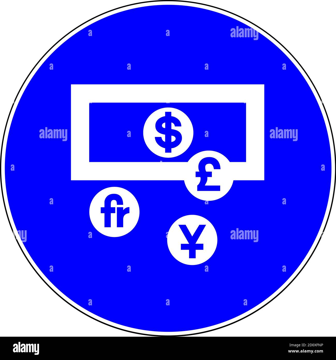 Cash allowed blue sign Stock Photo - Alamy
