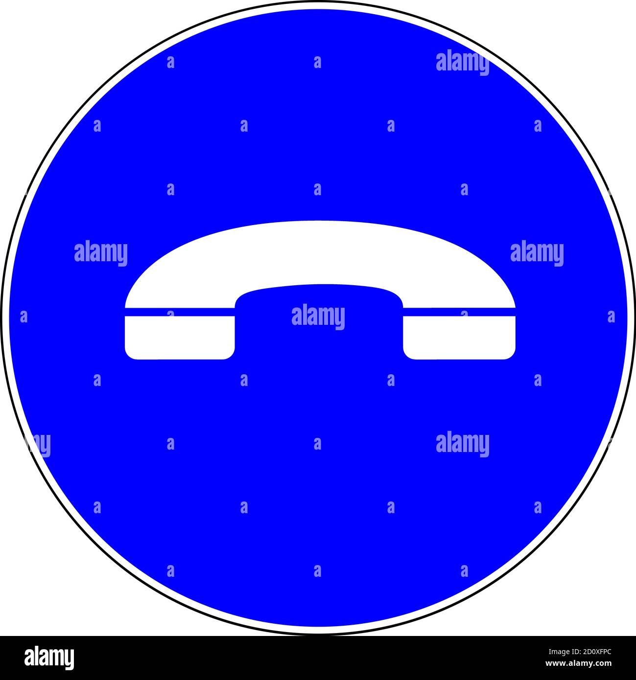 Phones available blue sign Stock Photo - Alamy