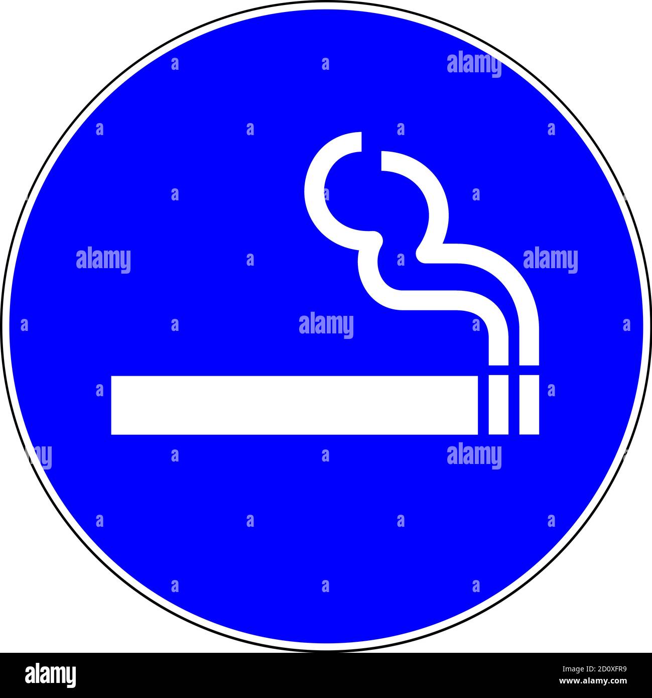 Smoking allowed blue sign Stock Photo - Alamy