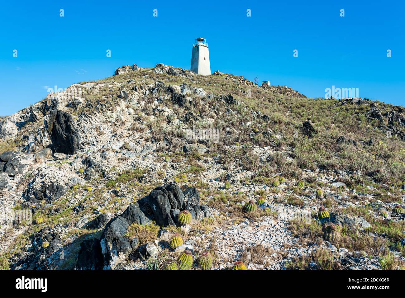 View of the lighthouse in the highest rock of Gran Roque island (Los ...