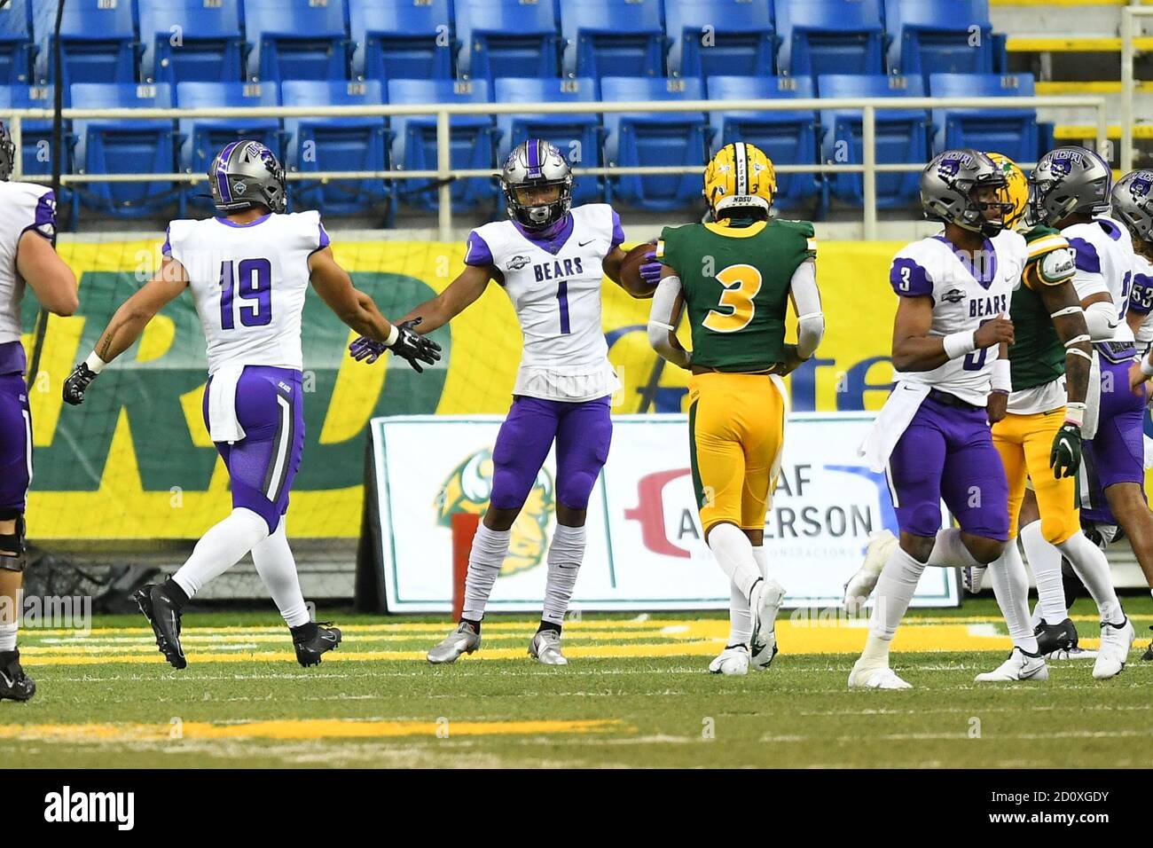 October 3, 2020: Central Arkansas Bears wide receiver Tyler Hudson (1 ...