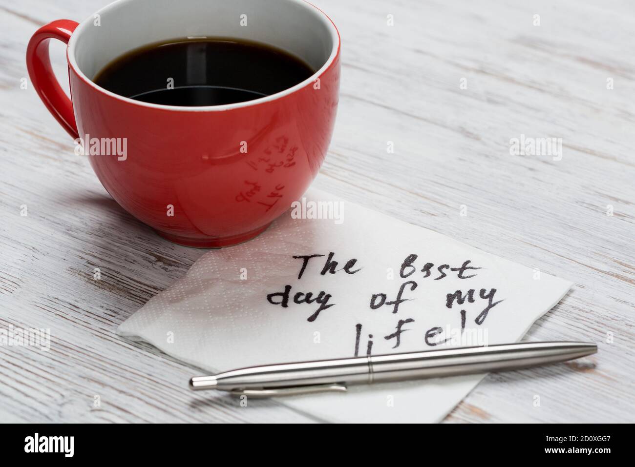 Message written on napkin Stock Photo - Alamy