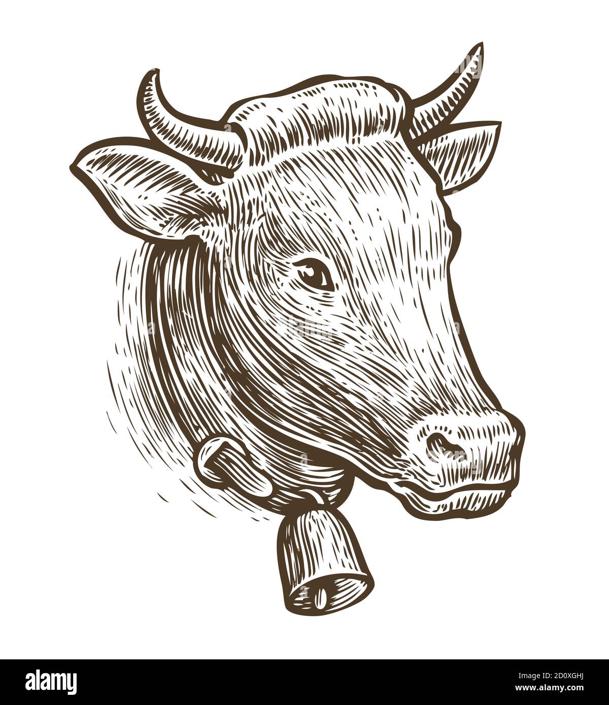 Cow farm animal hand Stock Vector Images - Alamy