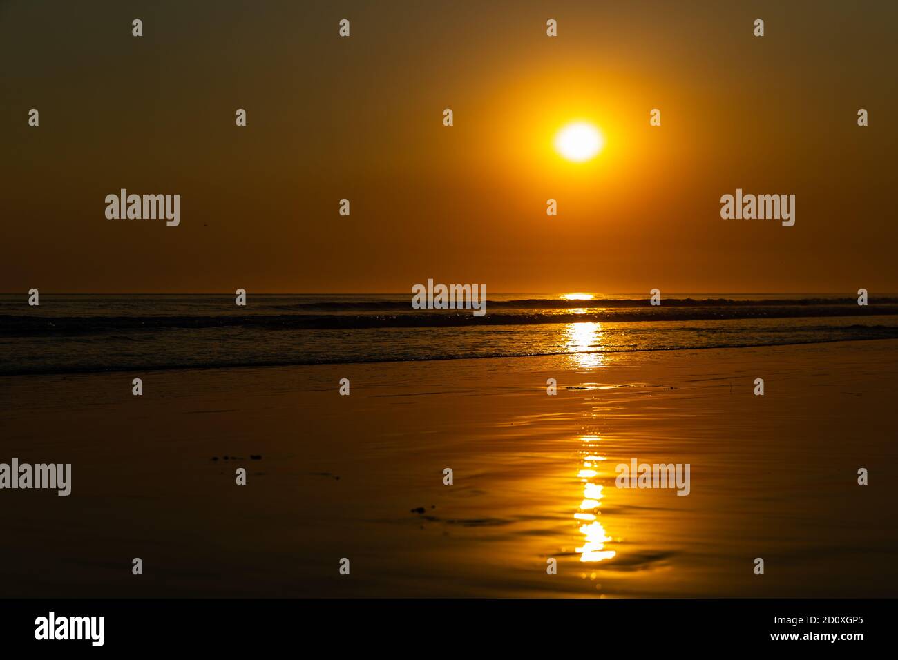 Golden sun on the Malibu beach Stock Photo - Alamy