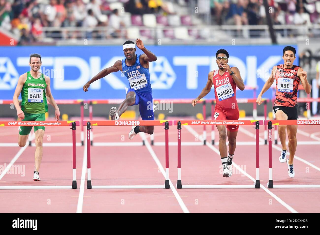 Rai Banjamin (USA), Abderrahman Samba (QAT) Takatoshi Abe (JPN) Thomas ...