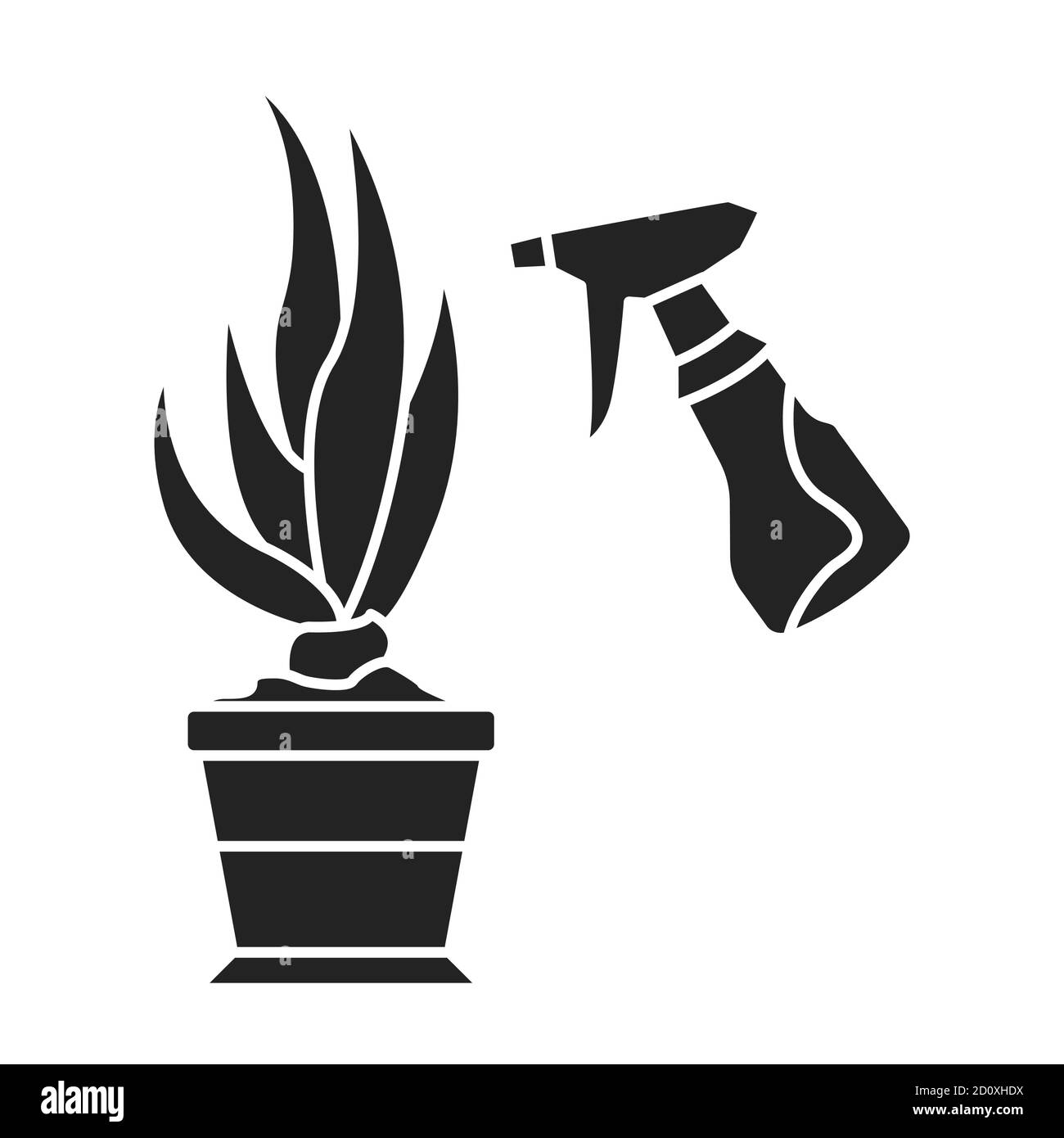 Washing and spraying black glyph icon. Pictogram for web page, mobile ...